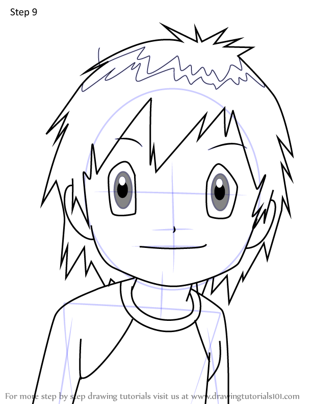 How to Draw T.K. Takaishi's Son from Digimon (Digimon) Step by Step ...