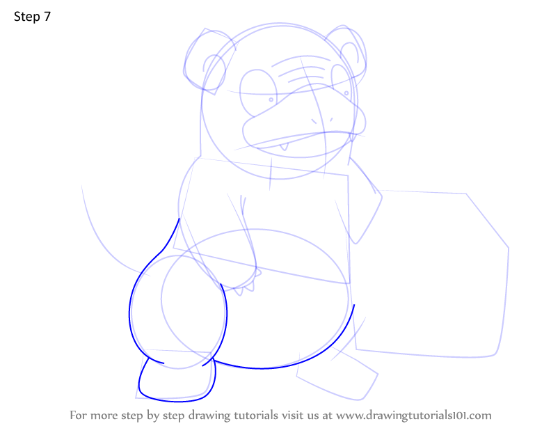 How to Draw Galarian Slowbro from Pokemon (Pokemon) Step by Step ...
