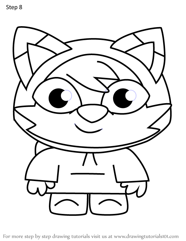 How to Draw YoYo from Moshi Monsters (Moshi Monsters) Step by Step ...